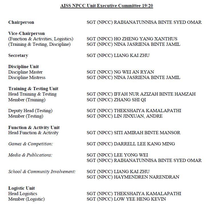 National Police Cadet Corps (NPCC)